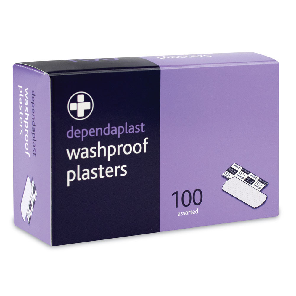 100 Waterproof Assorted Plasters
