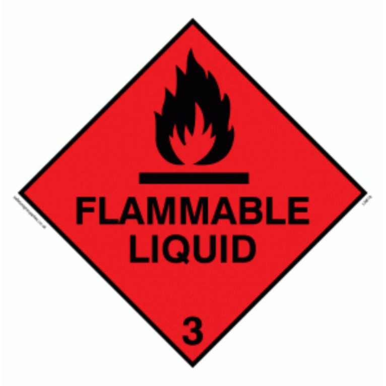 Self Adhesive Flammable Stickers 100 x 100mm (10 pack)