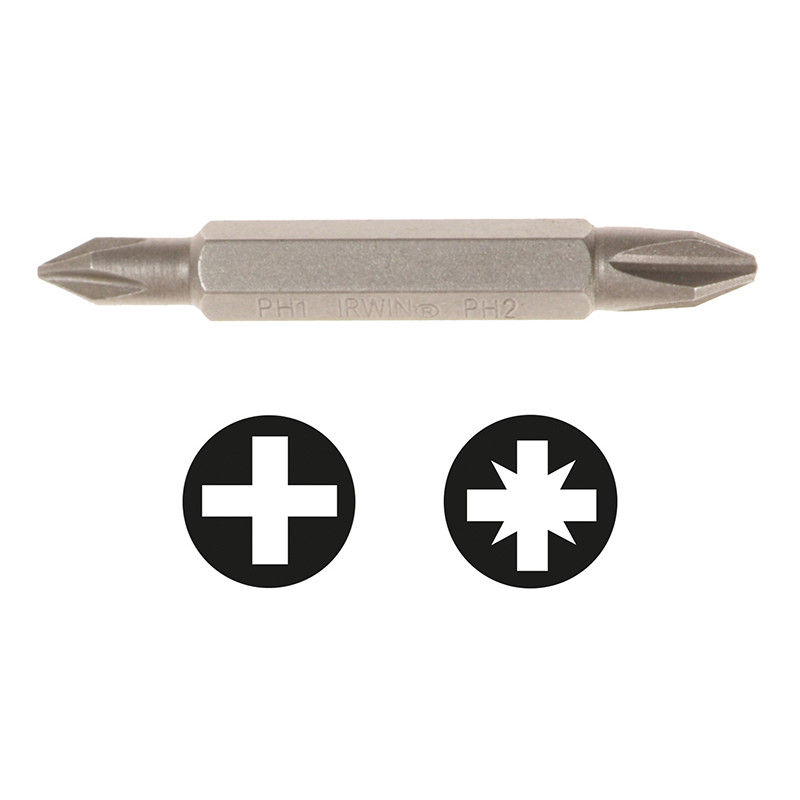Screwdriver Bits PH2/PH2 Double-Ended 50mm (Pack 2)